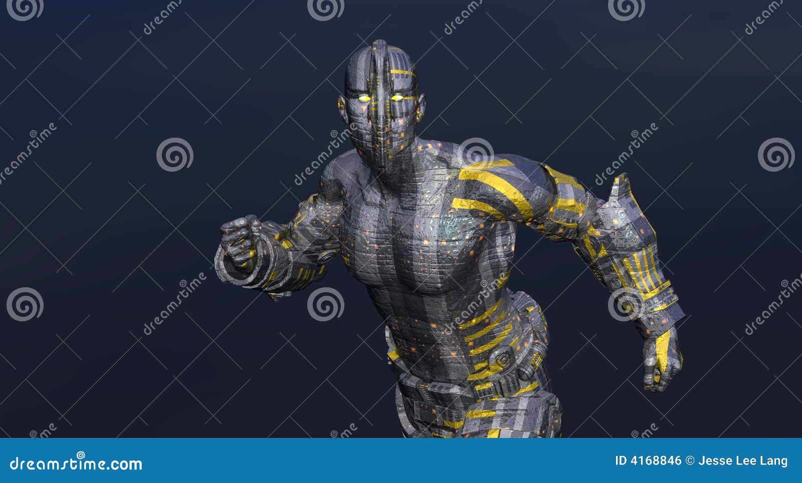 Cg Cyborg Man Stock Photo | CartoonDealer.com #4168846