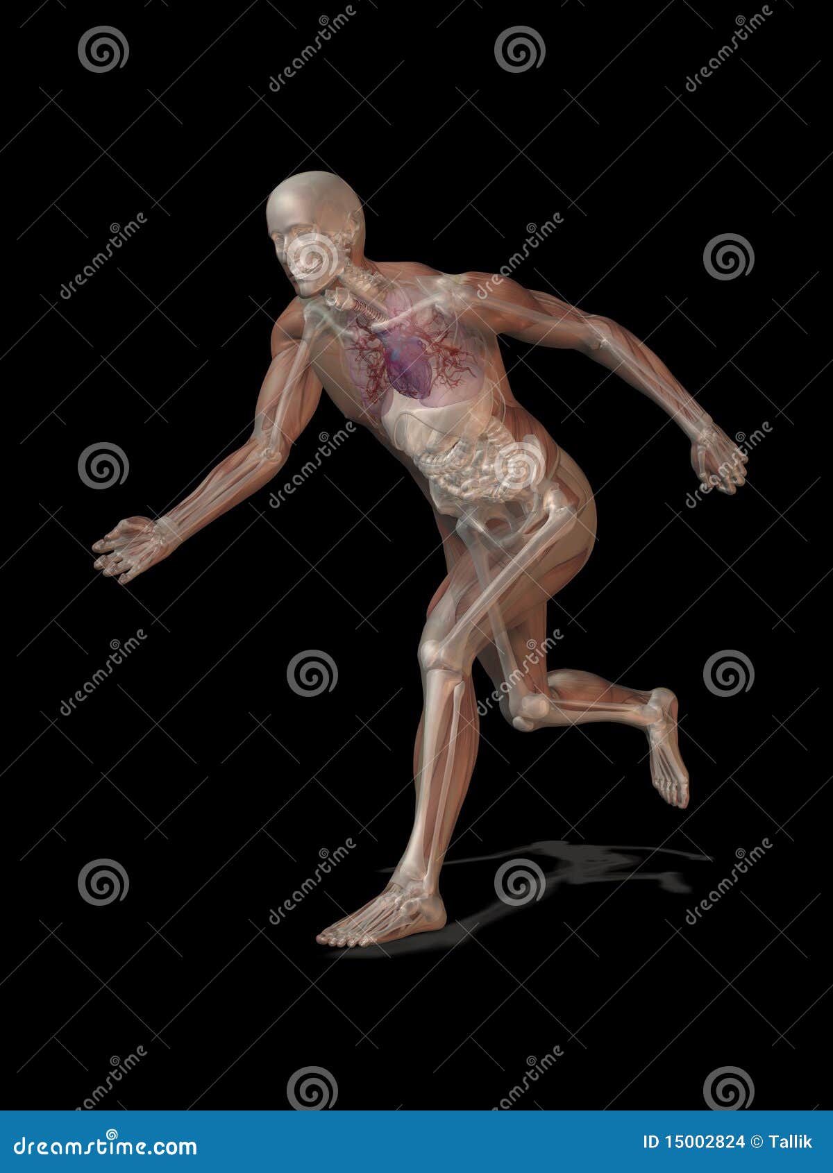 CG Illustration of Running Male Figure Stock Illustration ...