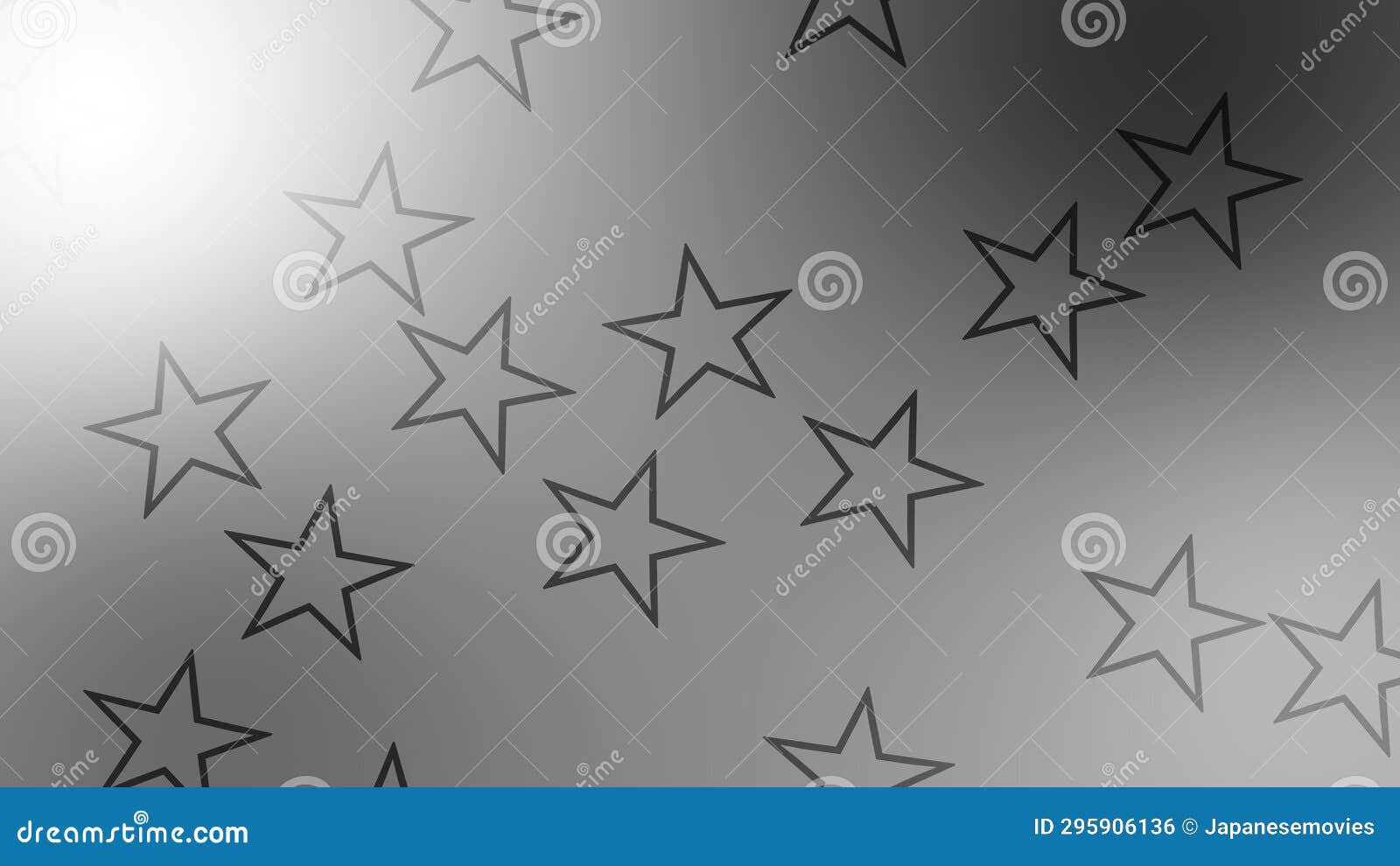 CG Image of Black and White Background Including Star Shaped Object ...