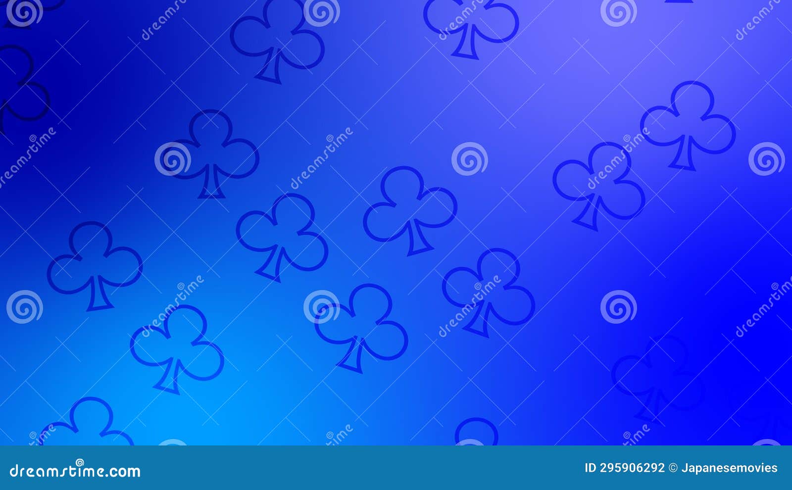 CG Image of Blue Background Including Clover Shaped Object Stock ...