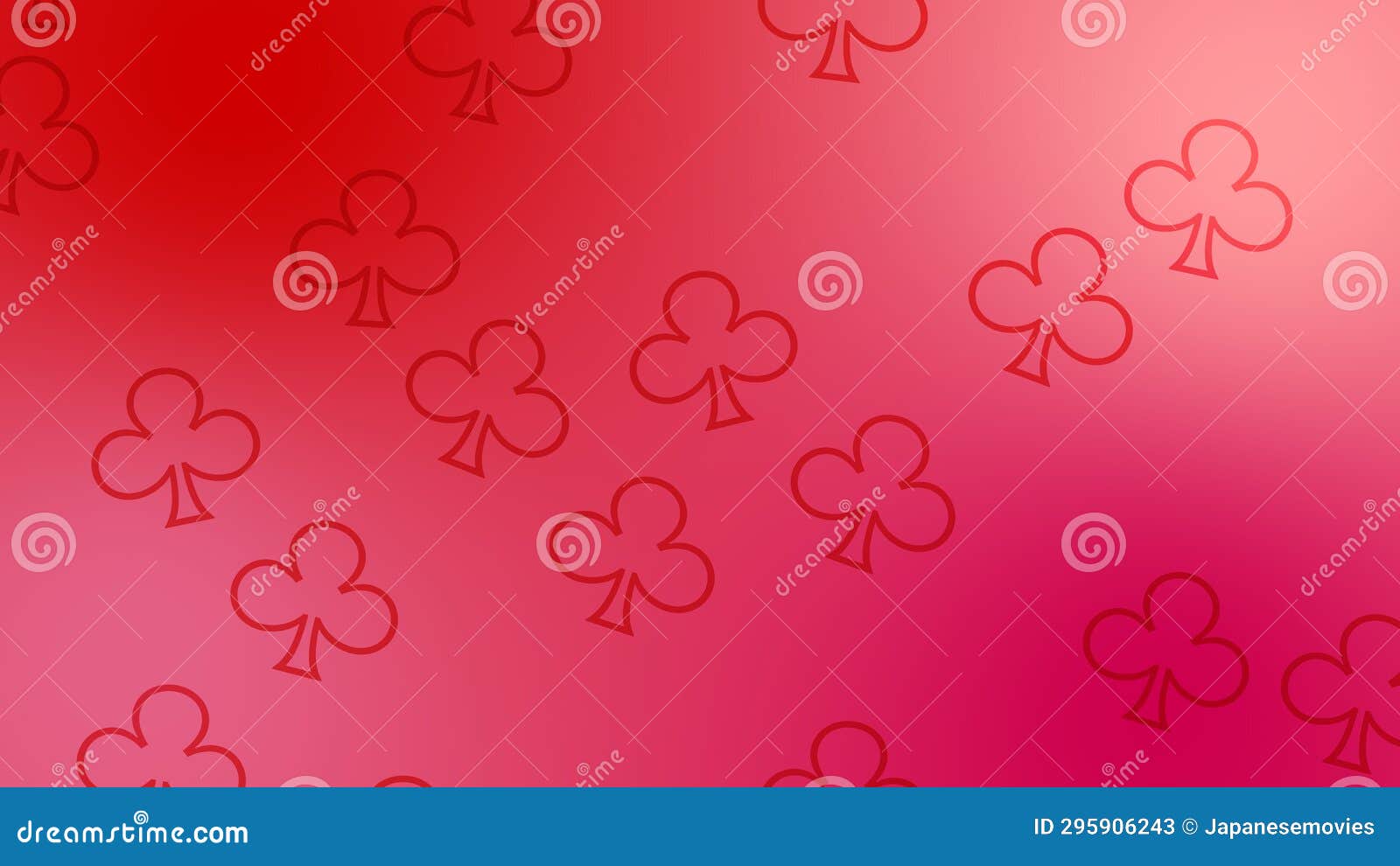 CG Image of Red Background Including Clover Shaped Object Stock ...