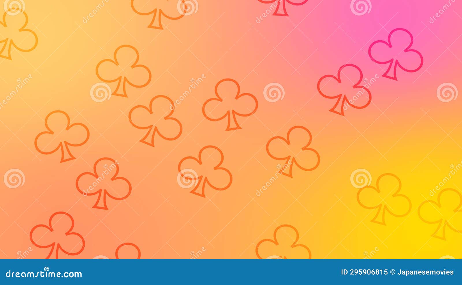 CG Image of Yellow and Magenta Background Including Clover Shaped ...