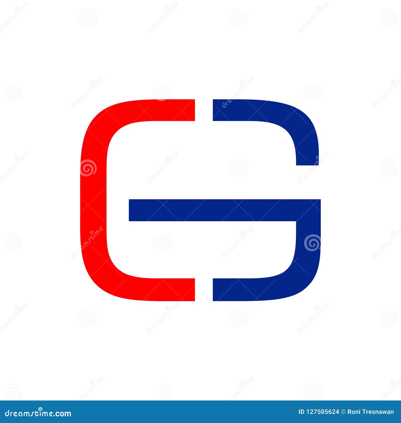 CG Initials Cut Half Lettermark Symbol Graphic Design Stock Vector ...