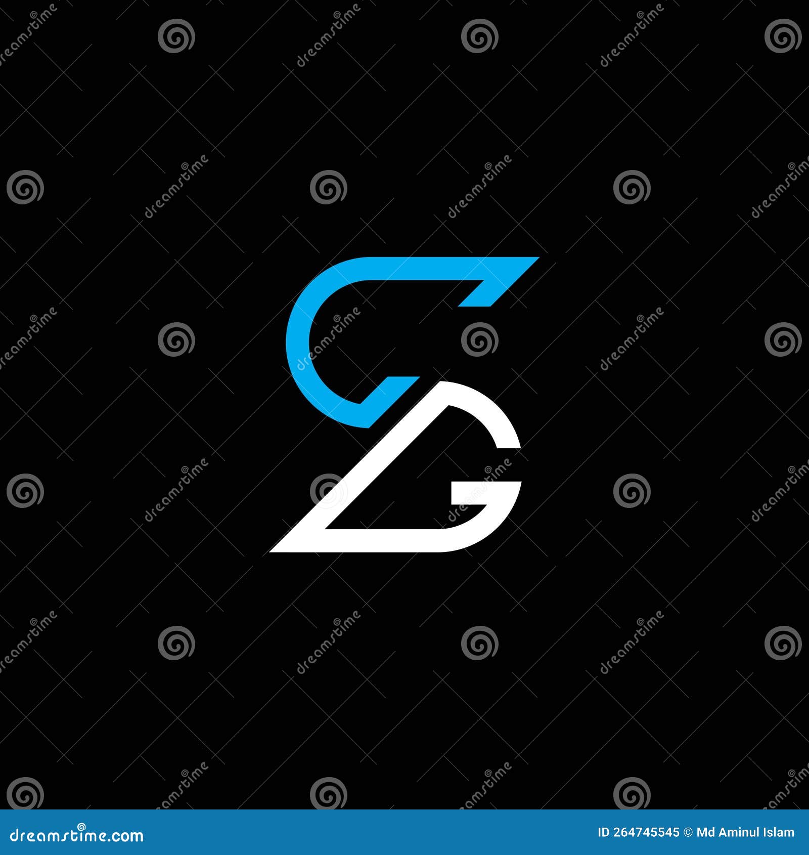 CG Letter Logo Creative Design with Vector Graphic, Stock Vector ...