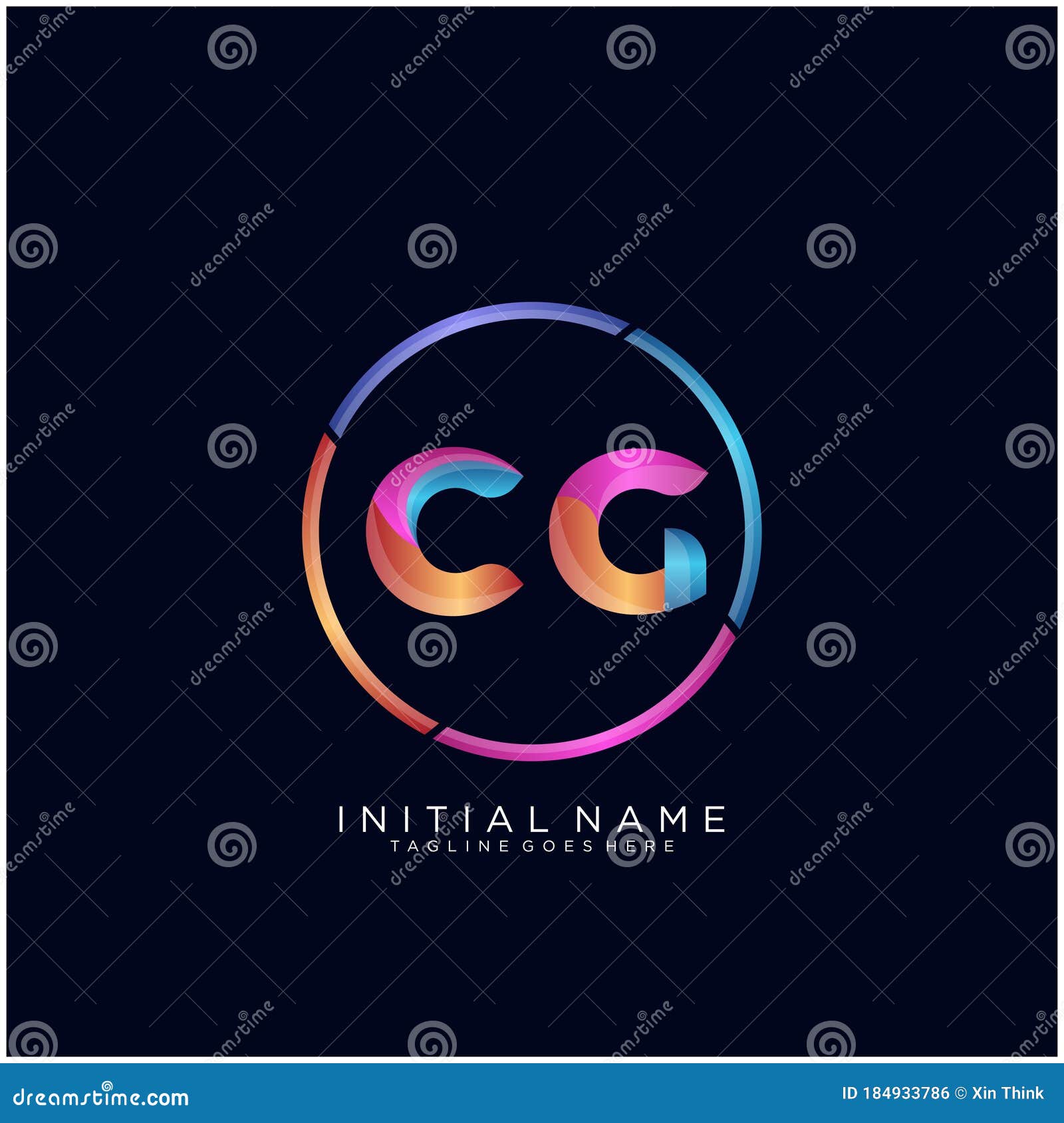 CG Letter Logo Icon Design Template Elements Stock Vector ...