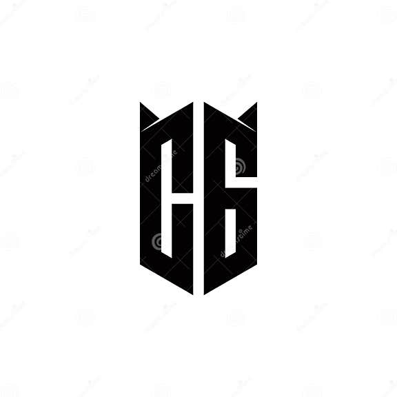CG Logo Monogram with Shield Shape Designs Template Stock Vector ...
