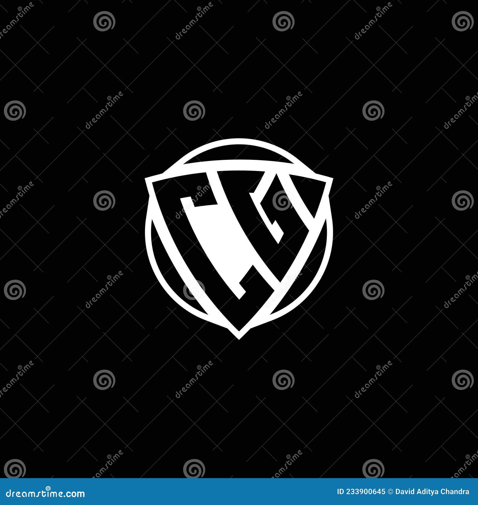 CG Logo Monogram Triangle Shield and Circle Shape Stock Vector ...