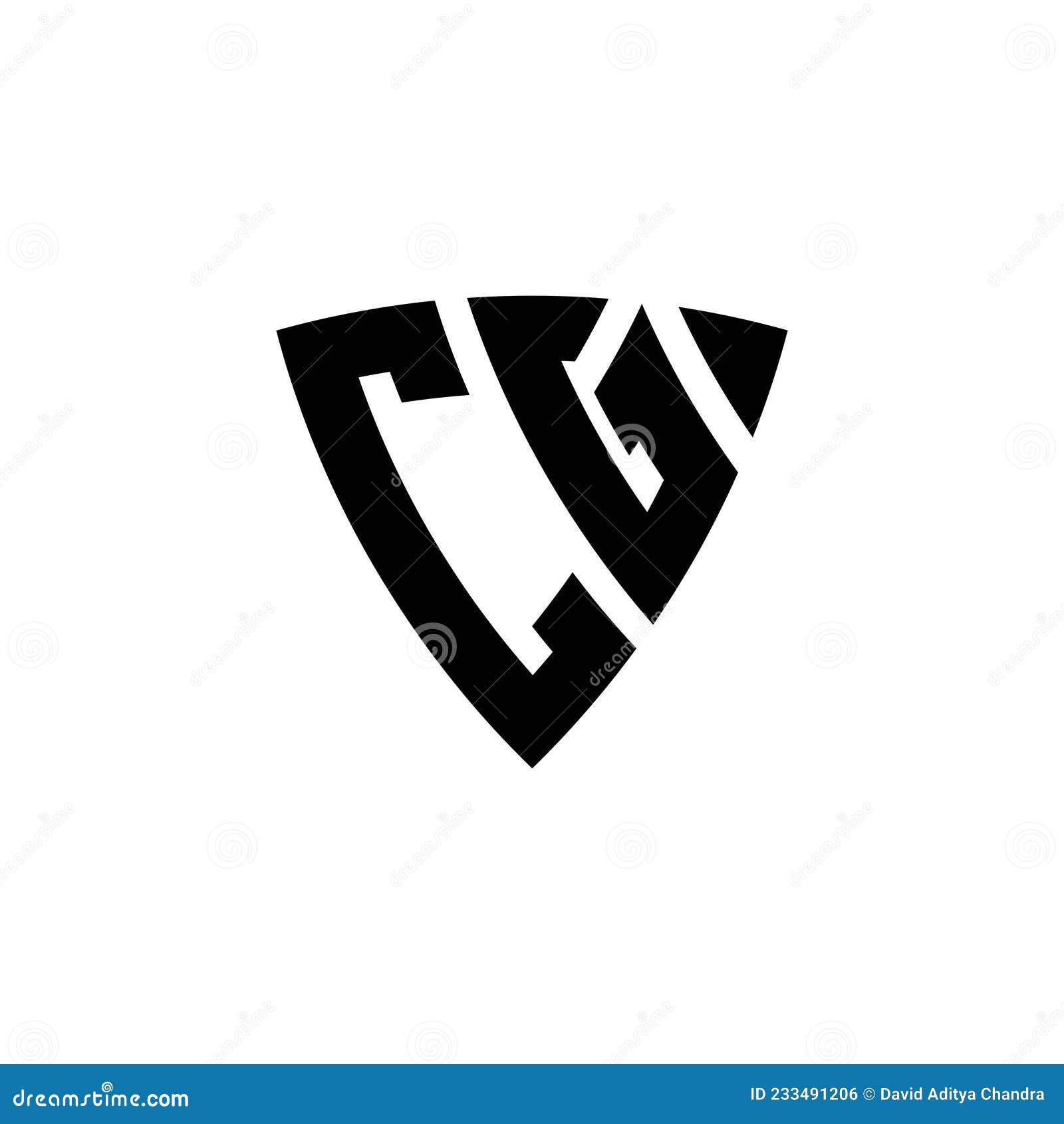 CG Logo Monogram Triangle Shield Style Stock Vector - Illustration of ...