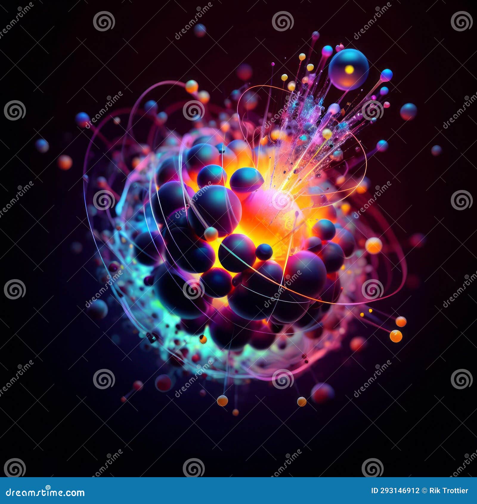 Nucleus Atom Model Stock Illustration | CartoonDealer.com #321056293