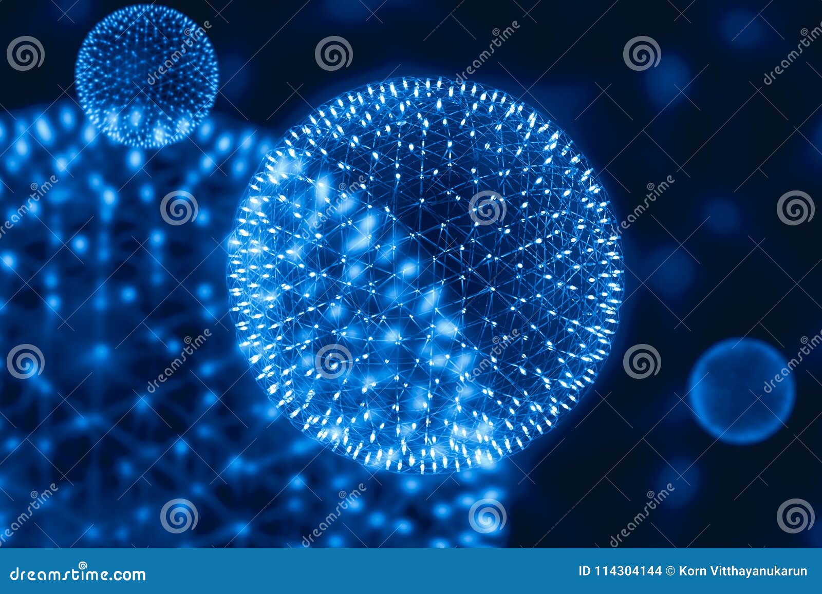 CG Model Structure Form of Nucleus Atom Nuclear Explode Bomb Emit X-ray ...