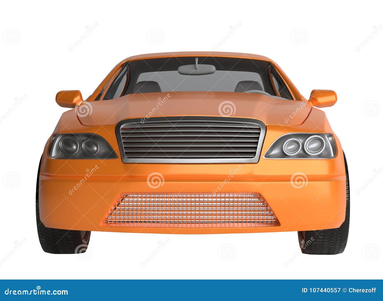 A CG Render of a Generic Luxury Sedan Stock Illustration - Illustration ...