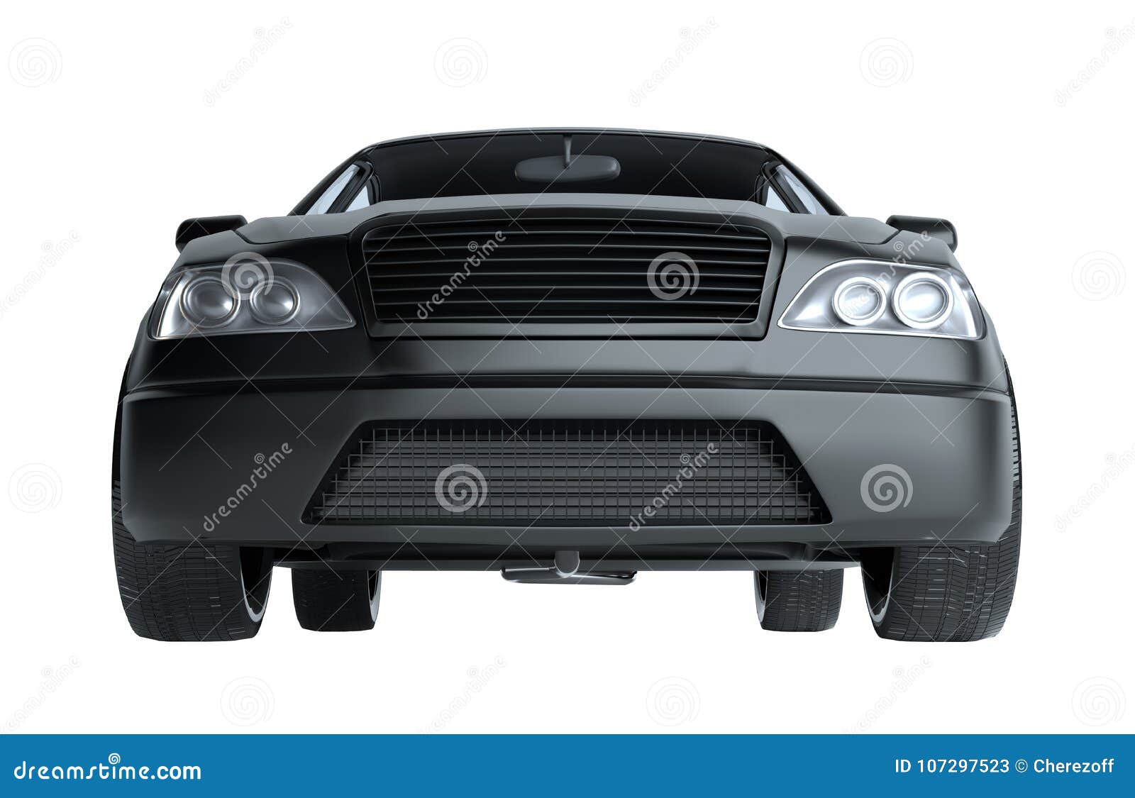 A CG Render of a Generic Luxury Sedan Stock Illustration - Illustration ...