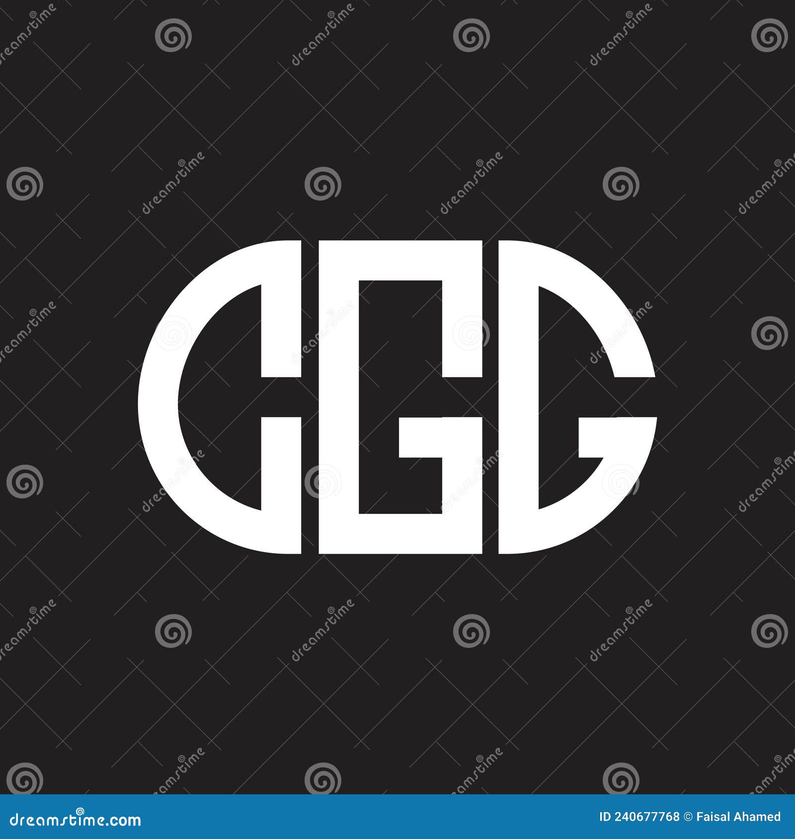 CGG Letter Logo Design on Black Background. CGG Creative Initials ...