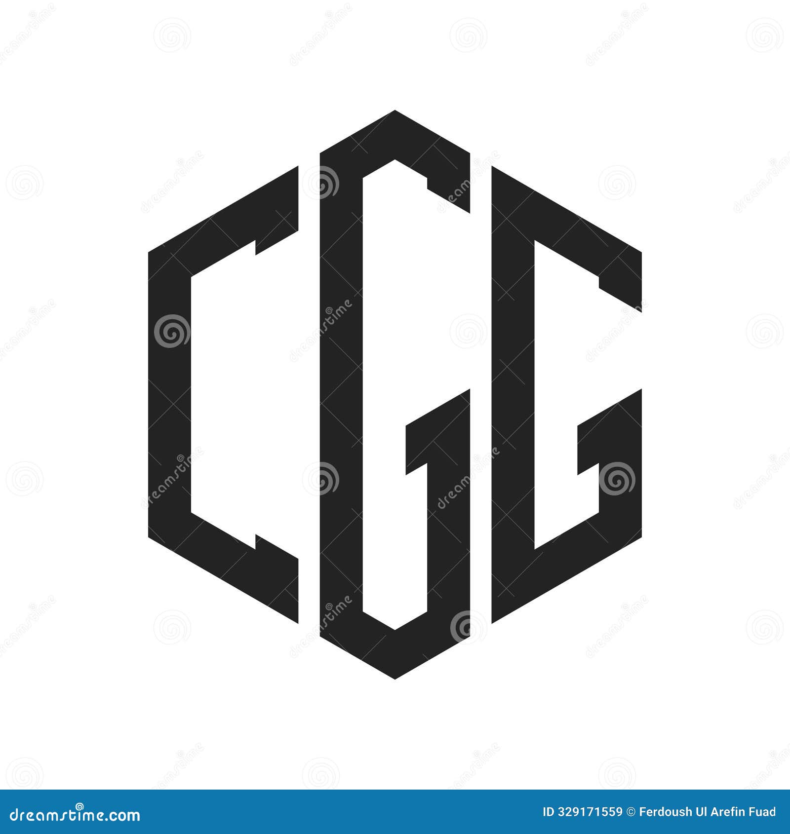 CGG Logo Design. Initial Letter CGG Monogram Logo Using Hexagon Shape ...