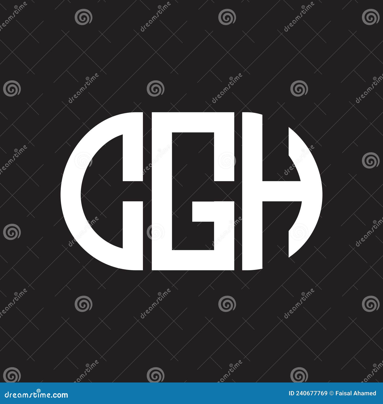 CGH Letter Logo Design on Black Background. CGH Creative Initials ...
