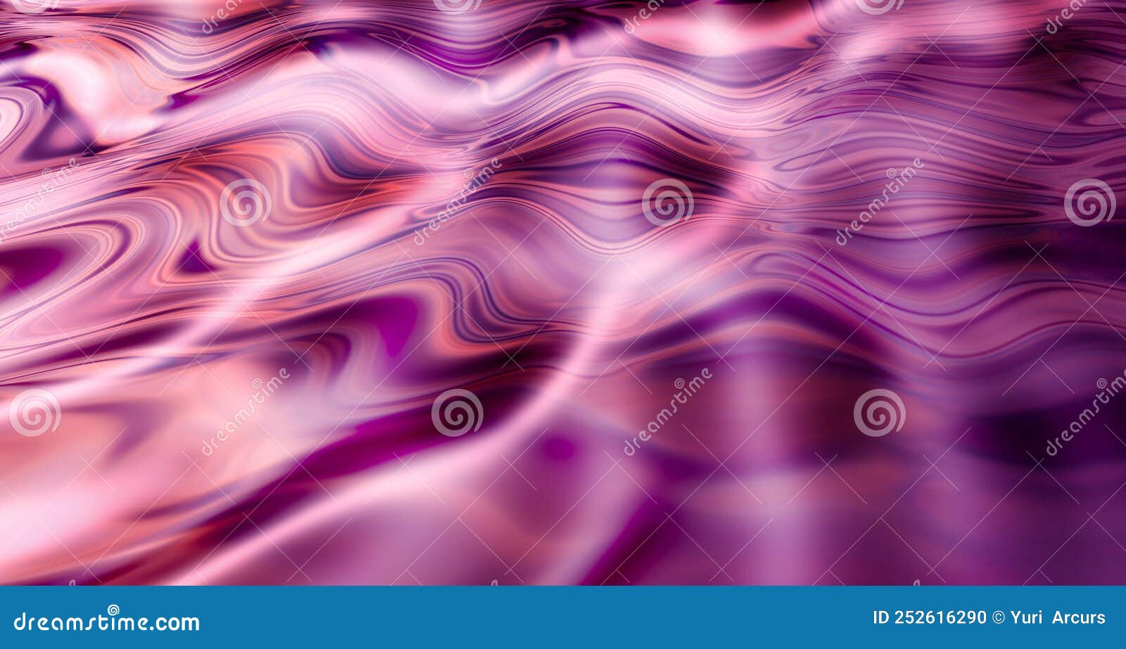 CGI Abstract Ripple Effect of Liquid with Pink, Purple Mixture ...