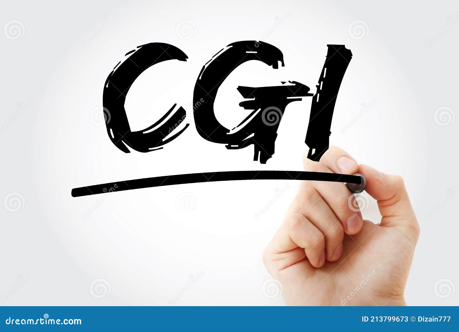 Cgi Common Gateway Interface Acronym with Marker Technology Concept ...
