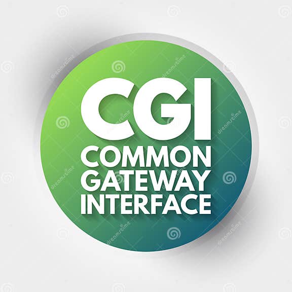 CGI - Common Gateway Interface Acronym, Technology Concept Background ...