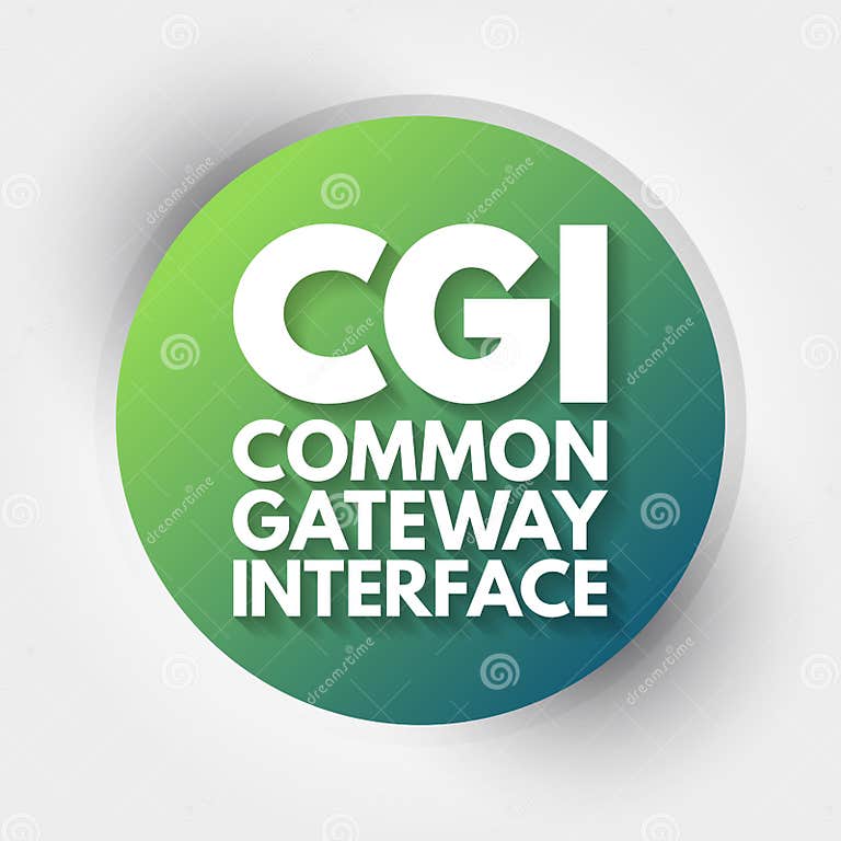 CGI - Common Gateway Interface Acronym, Technology Concept Background ...