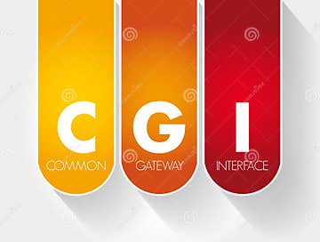 CGI - Common Gateway Interface Acronym Stock Illustration ...