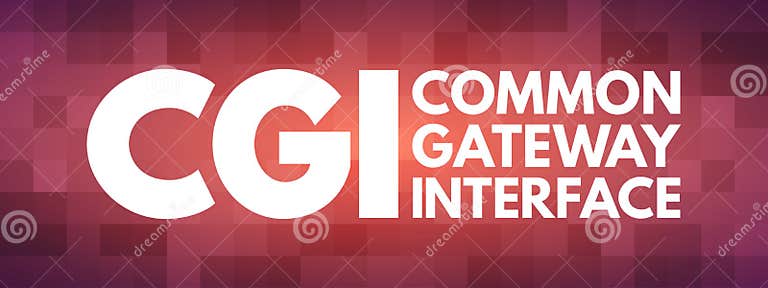 CGI - Common Gateway Interface Acronym Stock Illustration ...