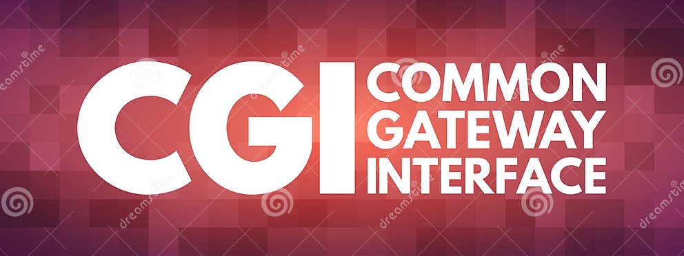 CGI - Common Gateway Interface Acronym Stock Illustration ...