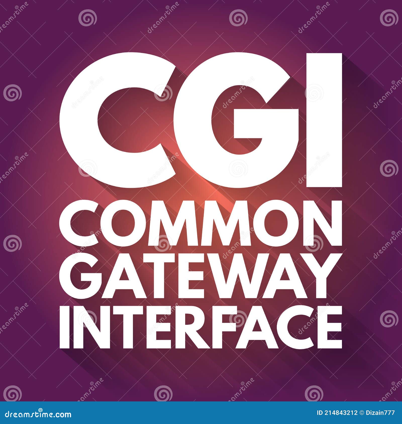 CGI - Common Gateway Interface Acronym, Technology Concept Background ...