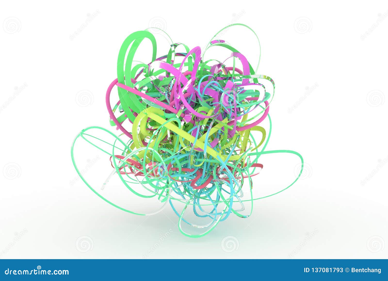 CGI Composition, Bunch of Messy String, Geometric for Design Texture ...