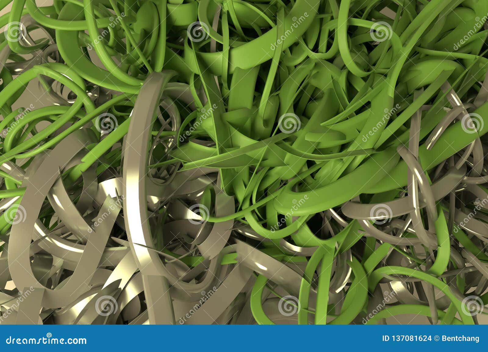 CGI Composition, Bunch of Messy String, Geometric for Design Texture ...