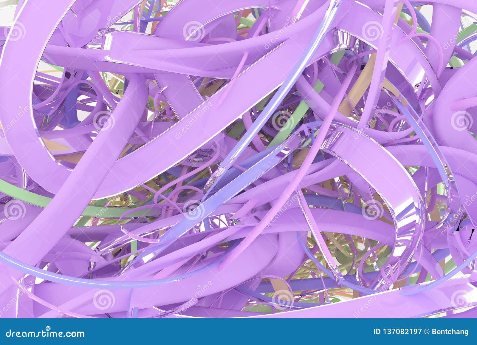 CGI Composition, Bunch of Messy String, Geometric for Design Texture ...