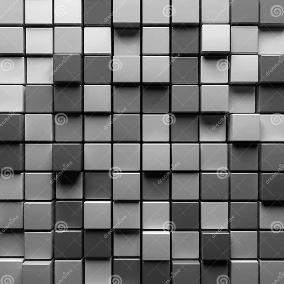 CGI 3d Rendering Wall Square Abstract Wallpaper Background Stock ...