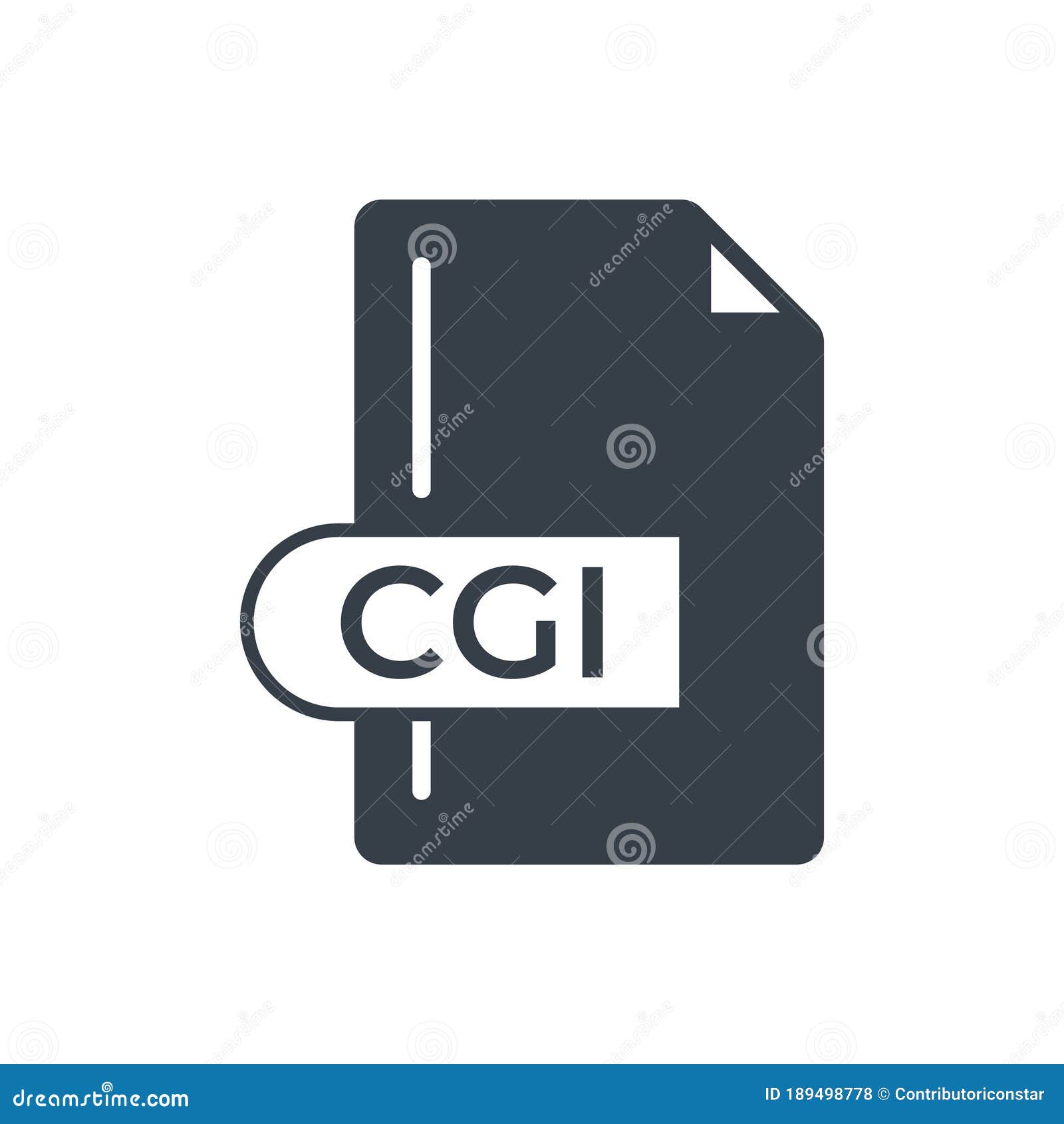 CGI File Format Icon. CGI Extension Filled Icon Stock Vector ...