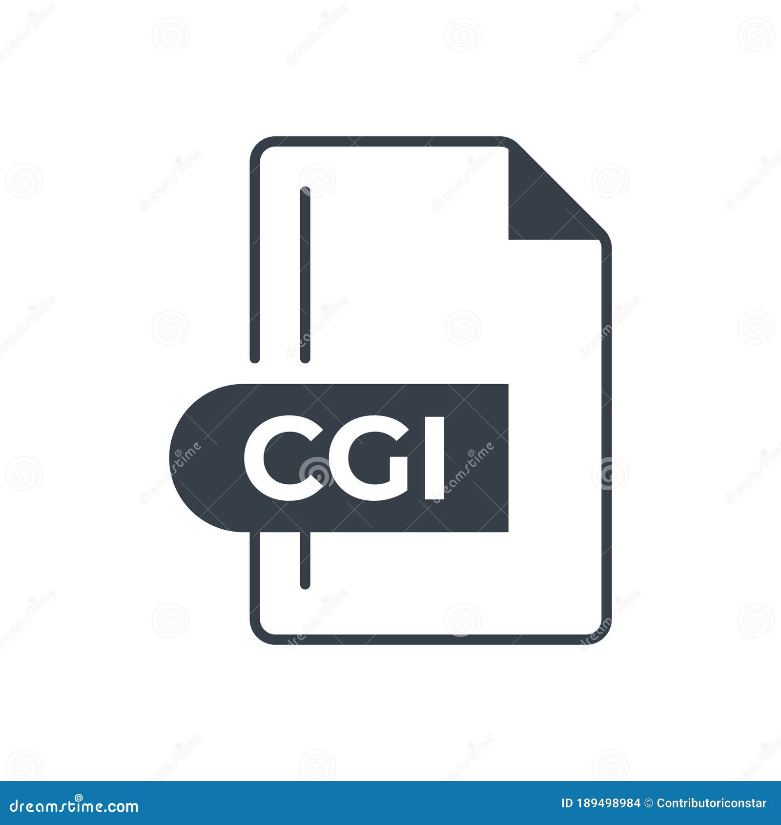 CGI File Format Icon. CGI Extension Filled Icon Stock Vector ...