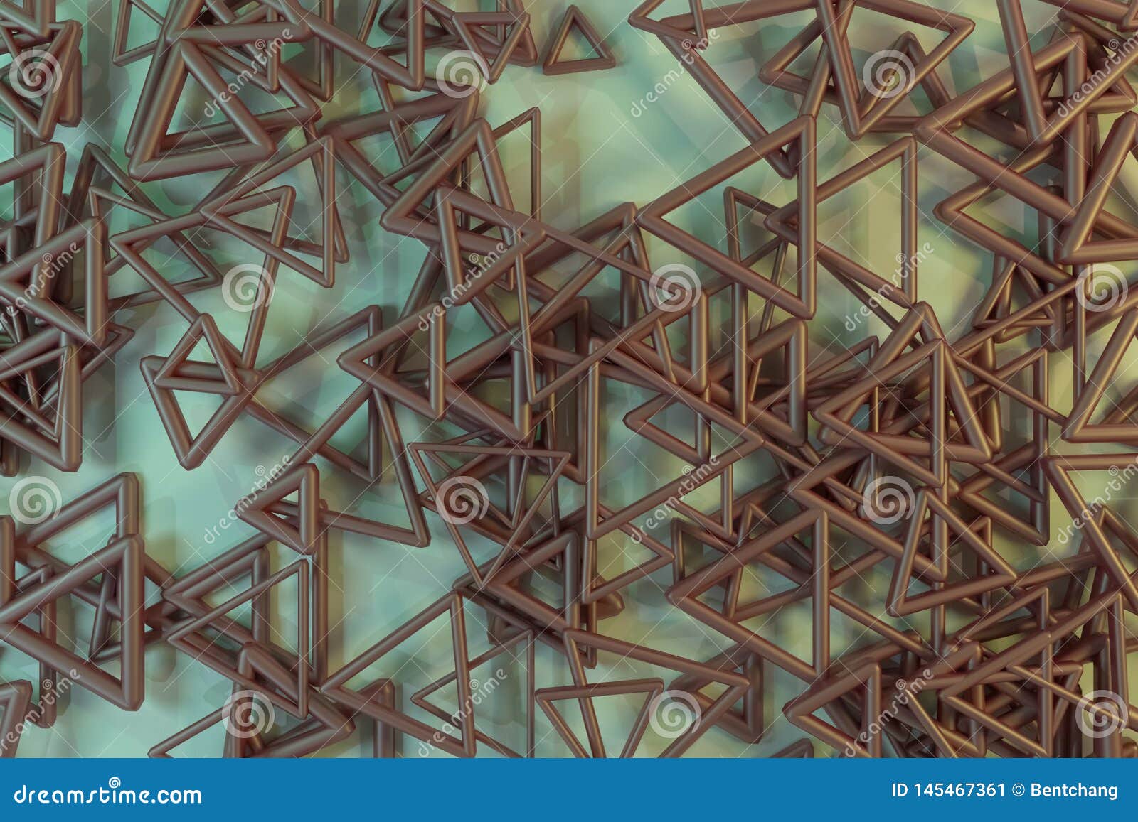 CGI Geometric, Bunch of Triangle & Star, View from Top for Design ...
