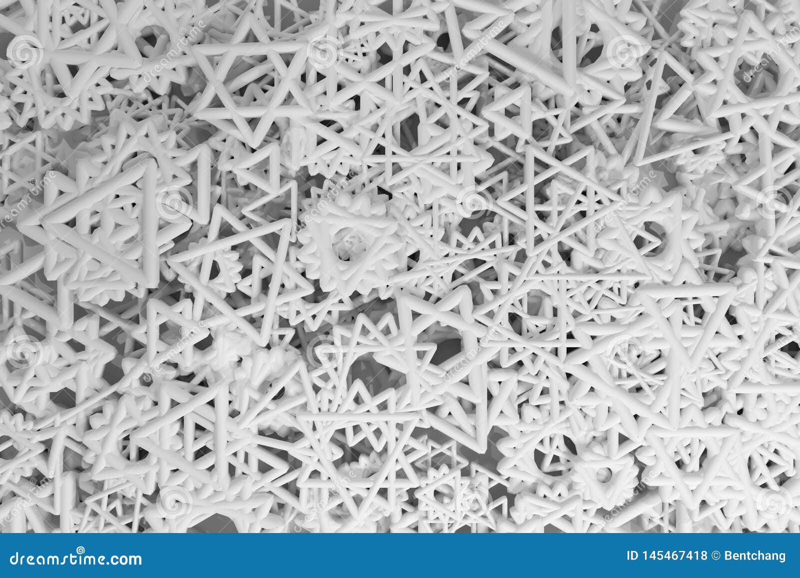 CGI Geometric, Bunch of Triangle & Star, View from Top for Design ...