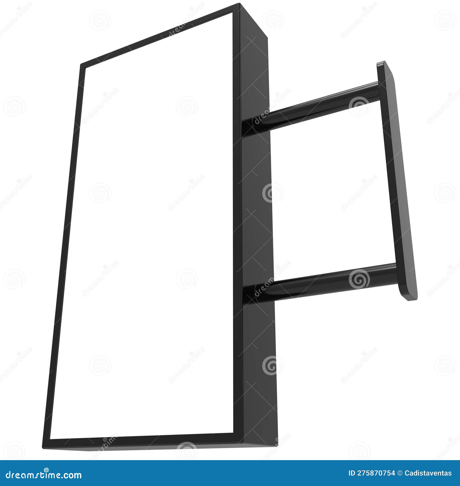 CGI Outdoor Billboards in Isolated 3D Illustration Stock Illustration ...