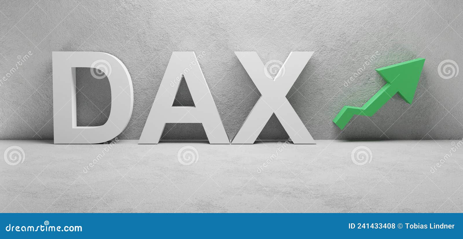 Cgi Render Illustration of the White Word DAX Infront of a White ...