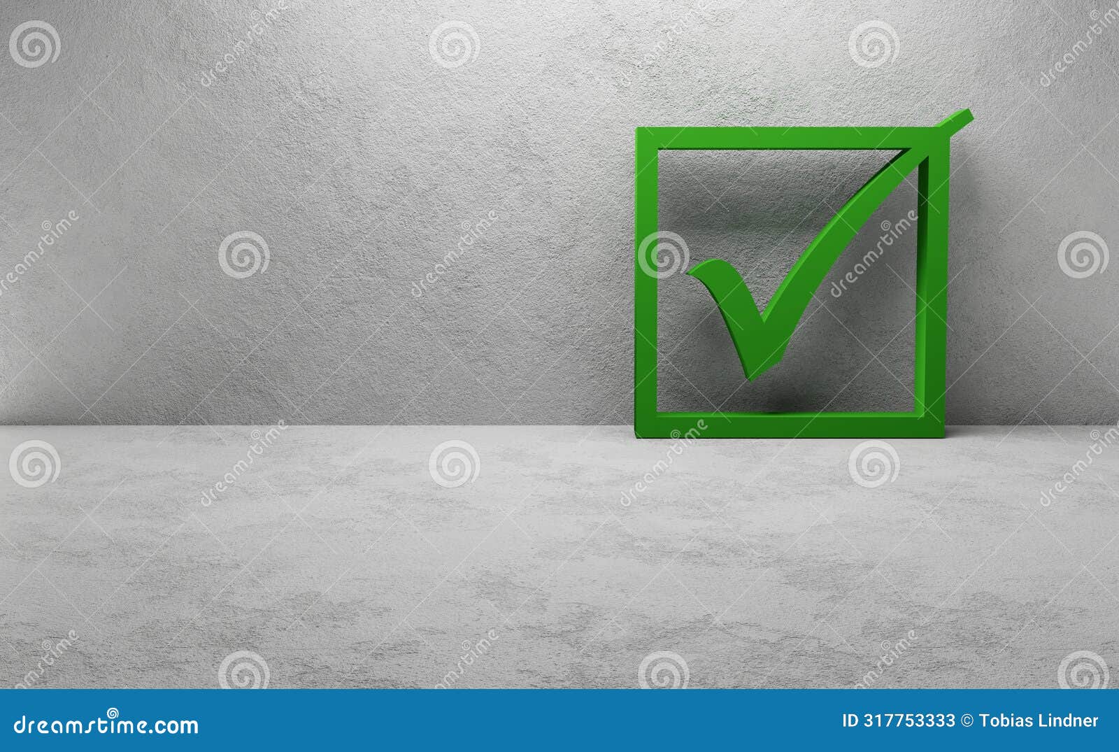 Cgi Render Image of Green Check Mark Stock Illustration - Illustration ...