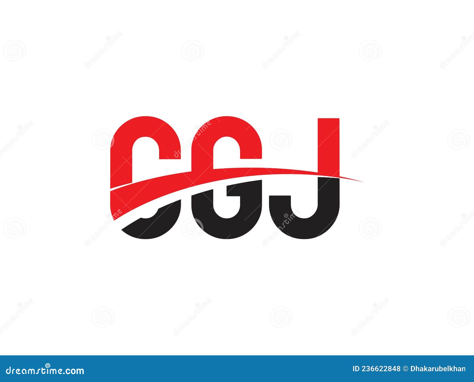 CGJ Letter Initial Logo Design Vector Illustration Stock Vector ...