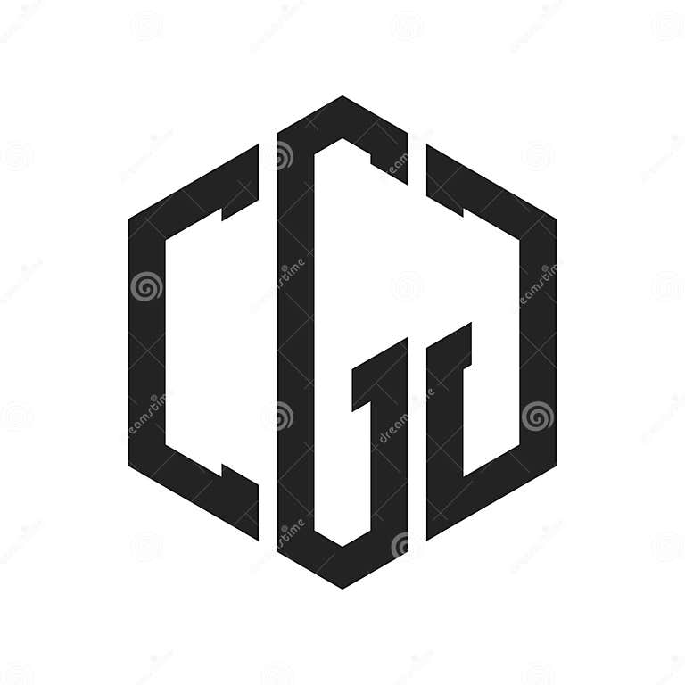 CGJ Logo Design. Initial Letter CGJ Monogram Logo Using Hexagon Shape ...