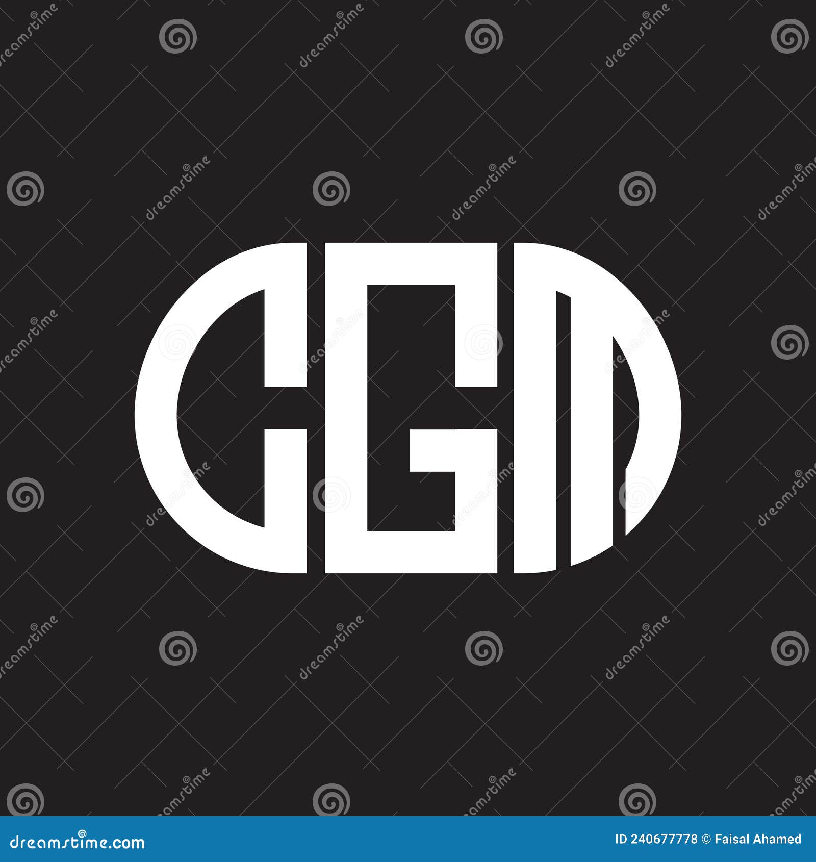CGM Letter Logo Design on Black Background. CGM Creative Initials ...