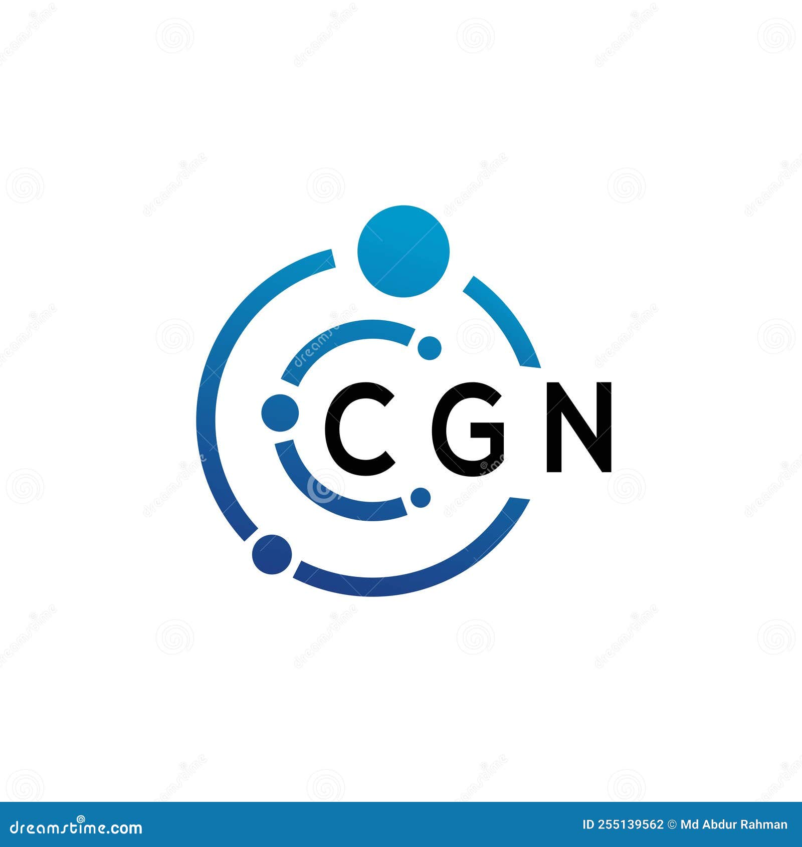 CGN Letter Logo Design On White Background. CGN Creative Initials ...