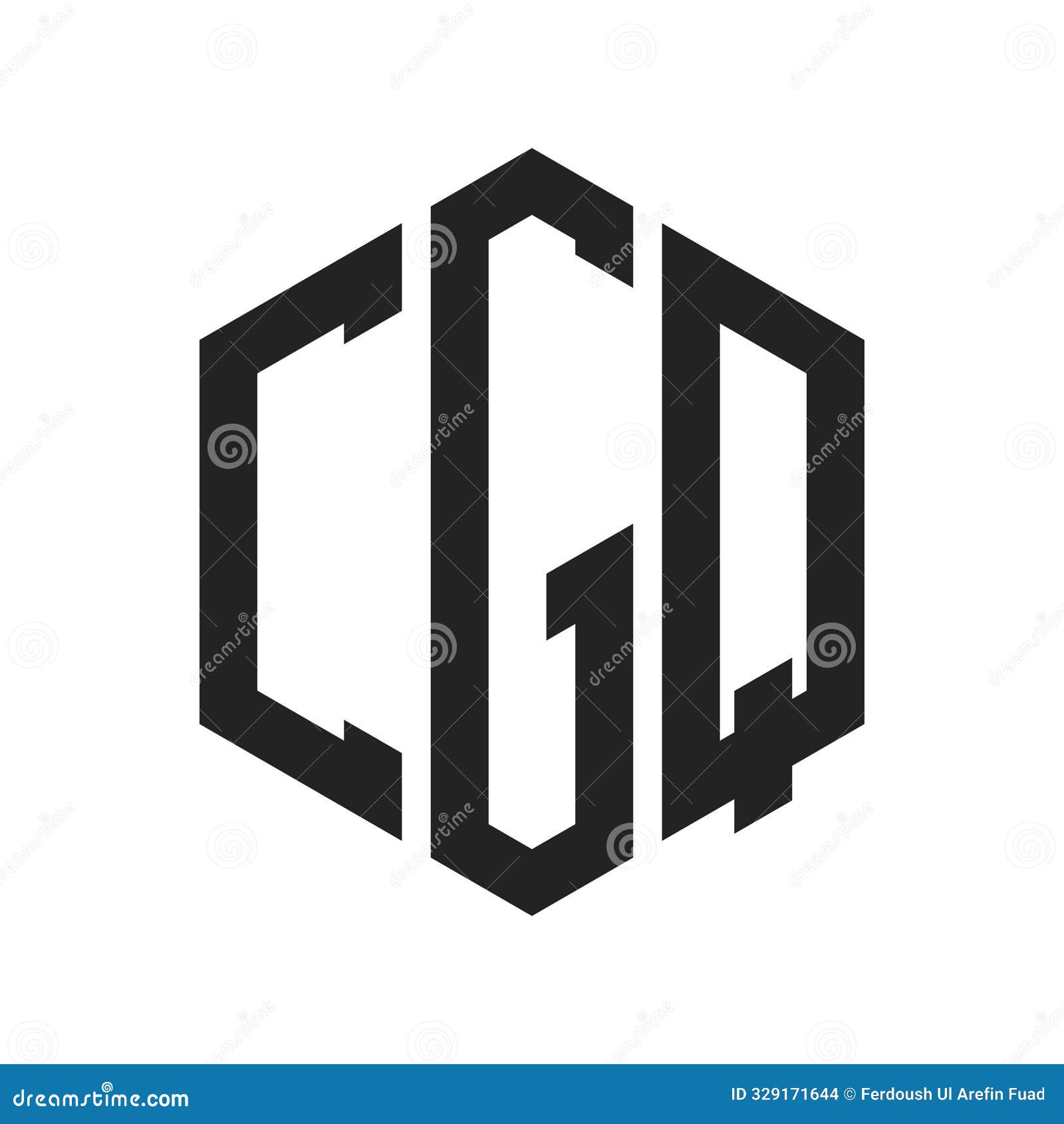 CGQ Logo Design. Initial Letter CGQ Monogram Logo Using Hexagon Shape ...