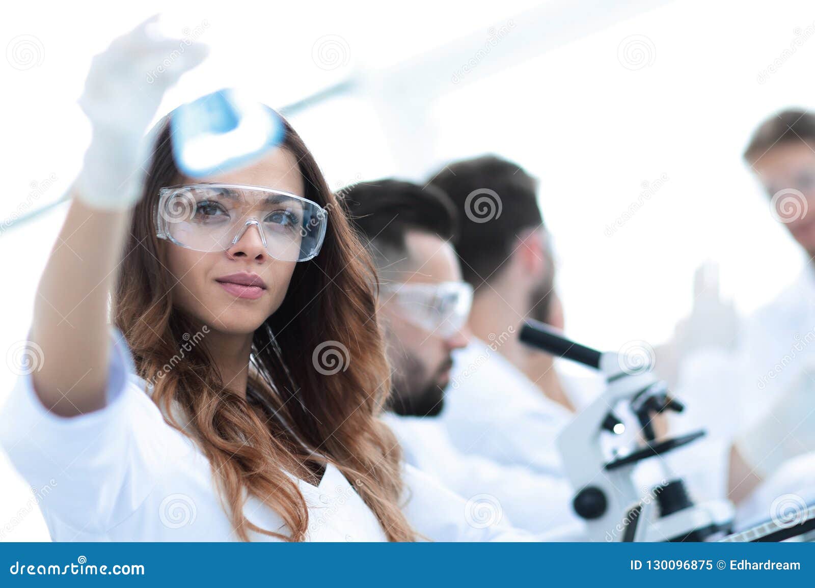 Group of Creative Scientists Working in a Laboratory. Stock Image ...