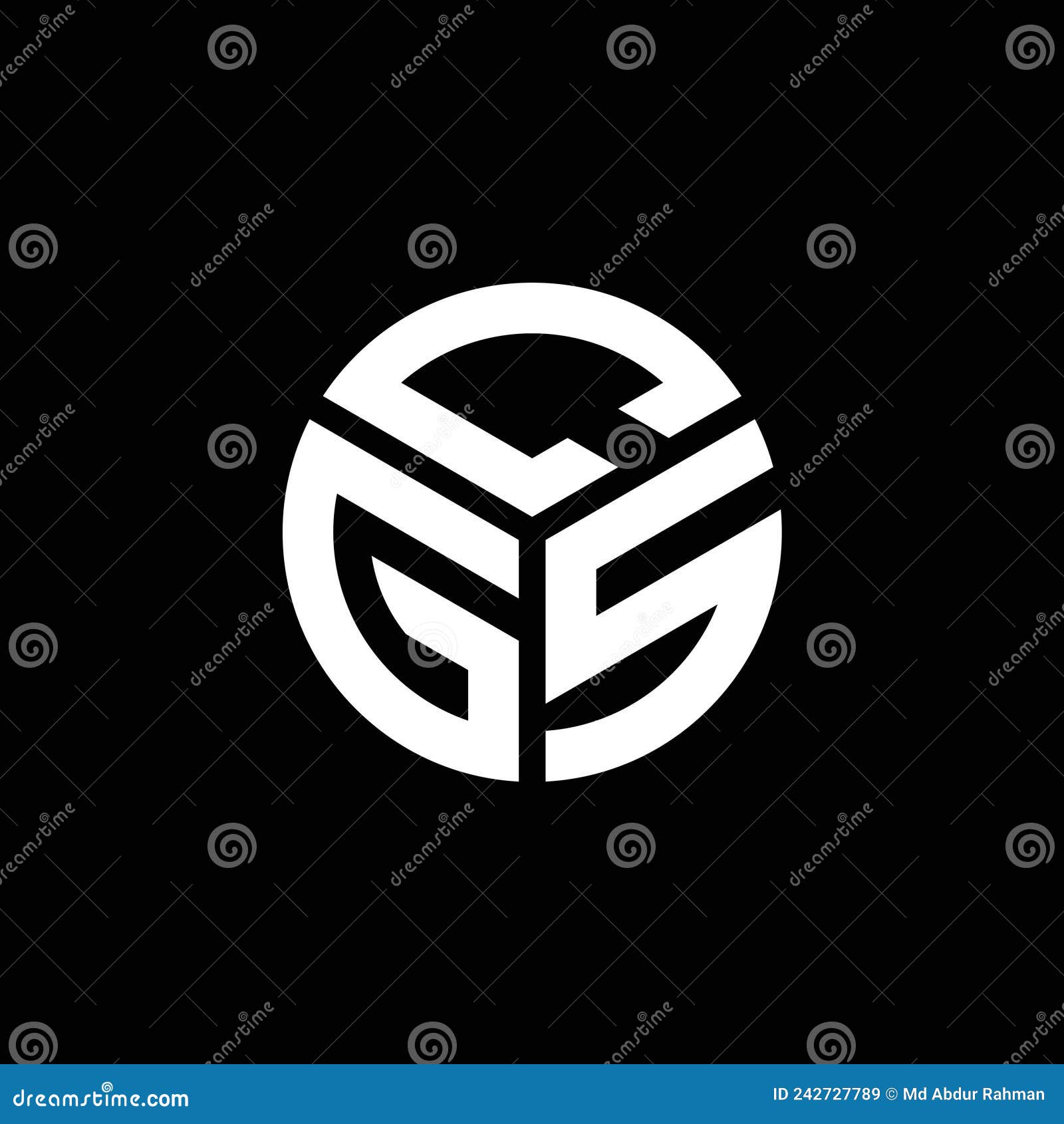 CGS Letter Logo Design On Black Background. CGS Creative Initials ...
