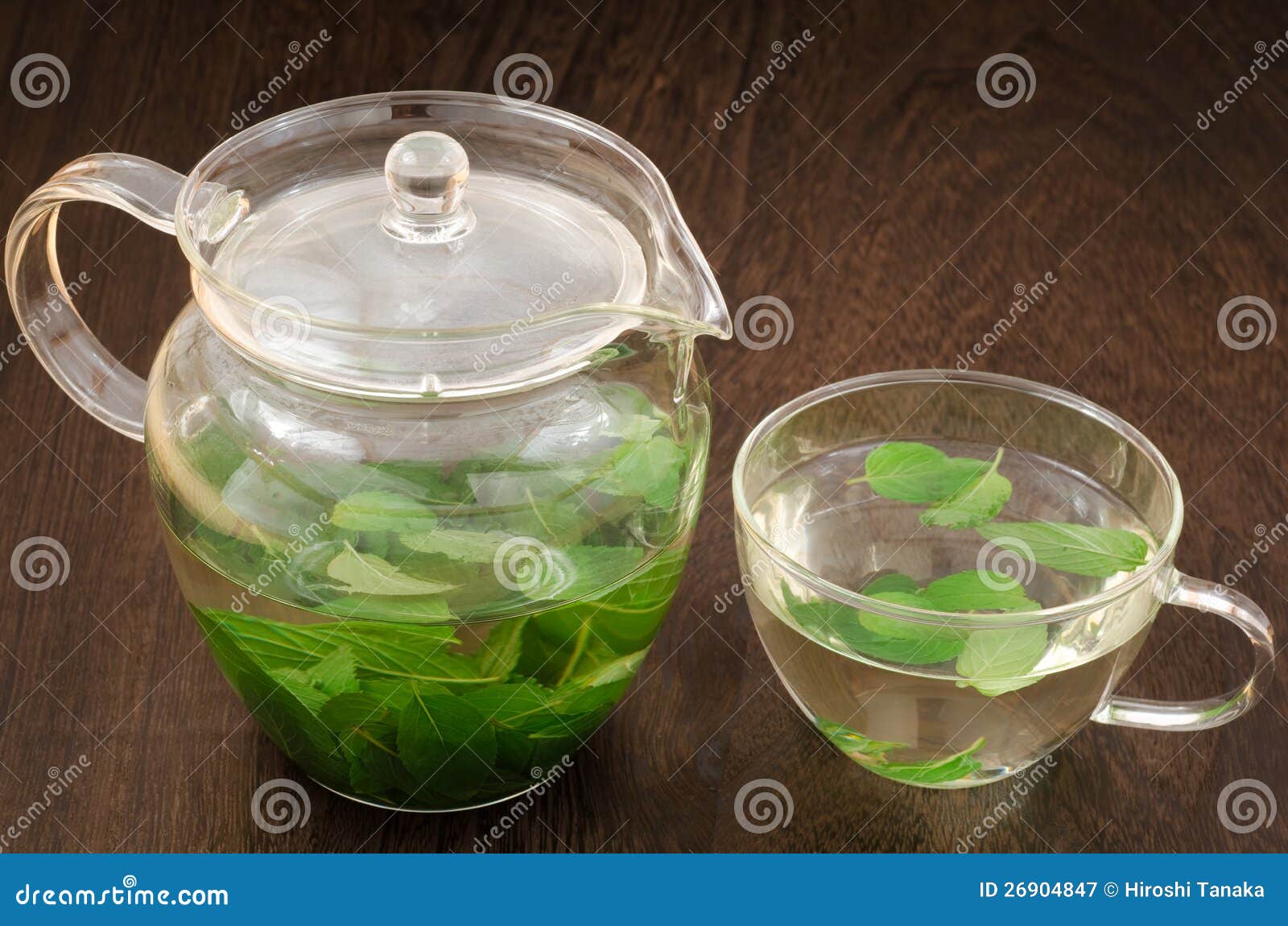 Chá quente da hortelã imagem de stock. Imagem de copo - 26904847