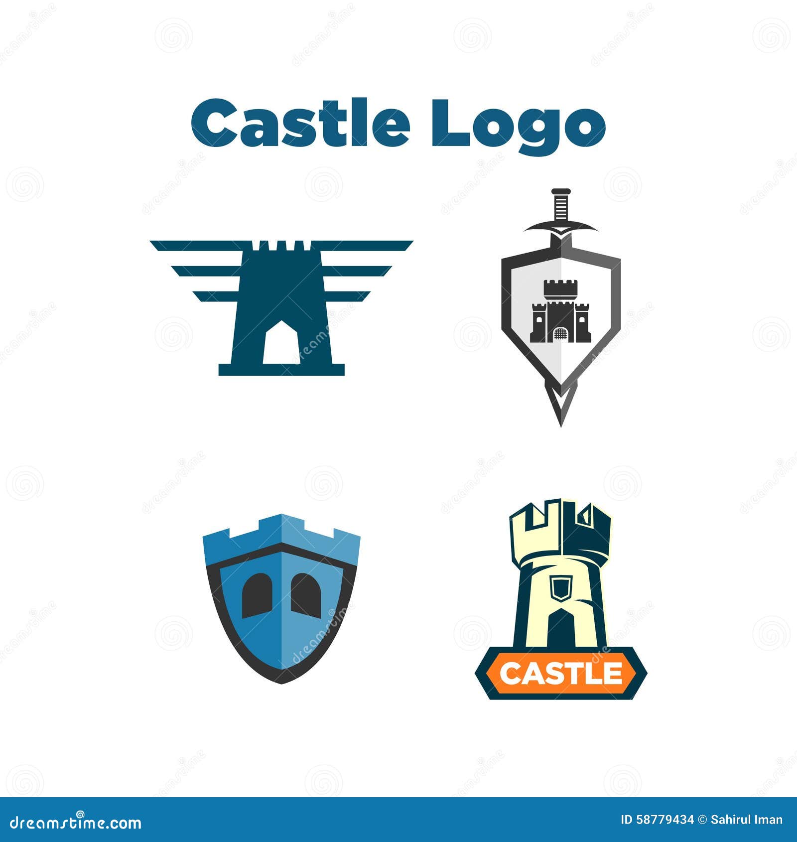 Château Logo Template illustration de vecteur. Illustration du tour ...