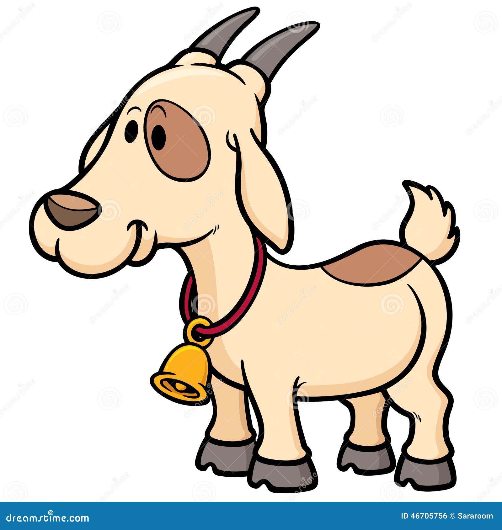 Chèvre illustration de vecteur. Illustration du enfant - 46705756