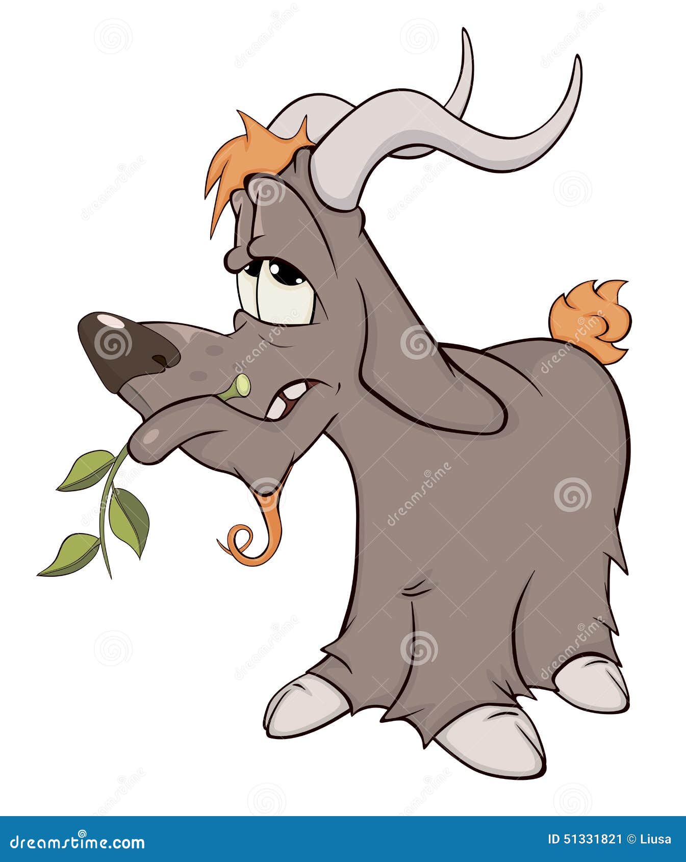 Chèvre cartoon illustration de vecteur. Illustration du horoscope ...