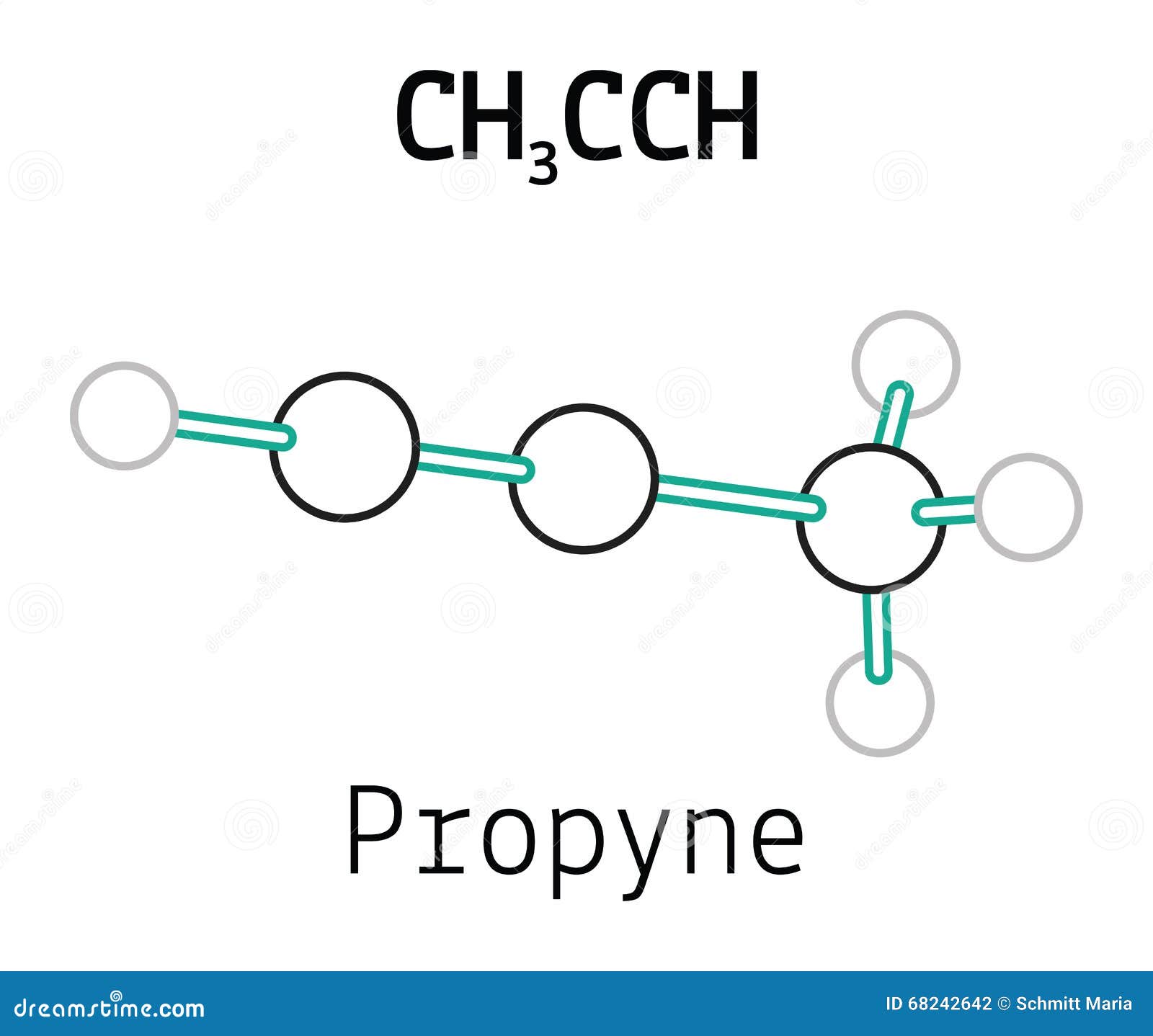 Propyne Molecule. Skeletal Formula. Stock Photography | CartoonDealer ...